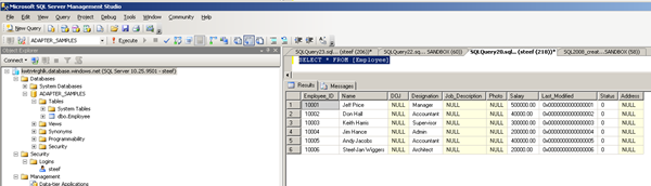 WCF-SQL Adapter Stored Procedure : SQL Azure